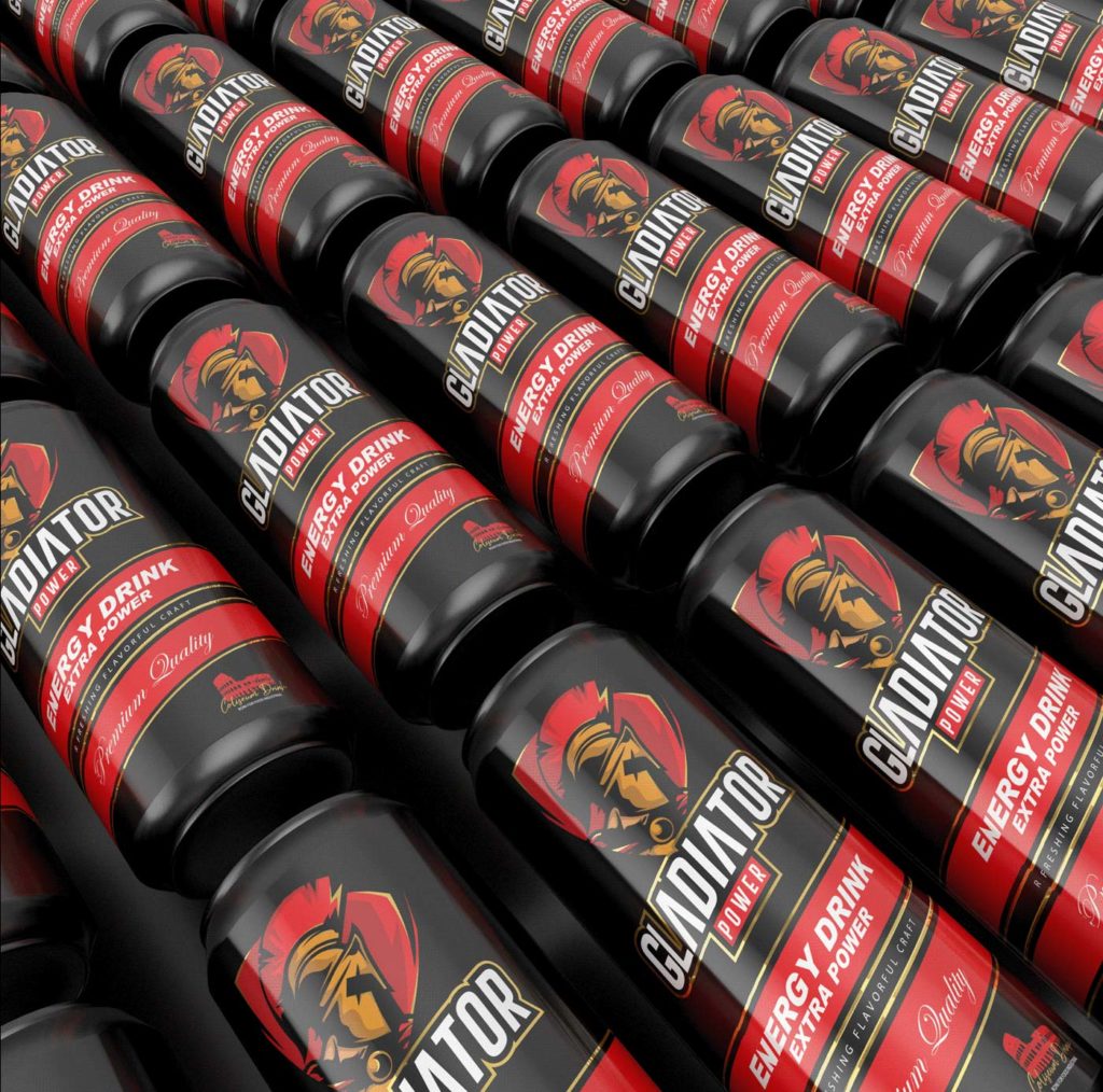 FAEL DESIGN Studio | Gladiator Power Drink Packaging Design